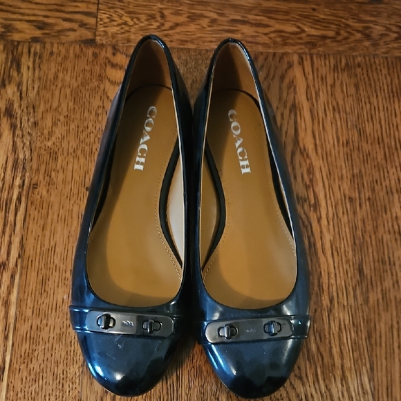 Coach | Shoes | Coach Black Flats Timeless Elegance | Poshmark